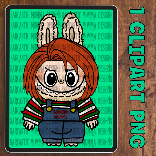 Chucky Labubu Clipart- 1 PNG File – Sarcastic Momma Designs