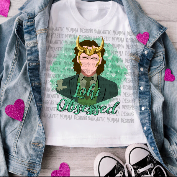 Loki Obsessed PNG File – Sarcastic Momma Designs