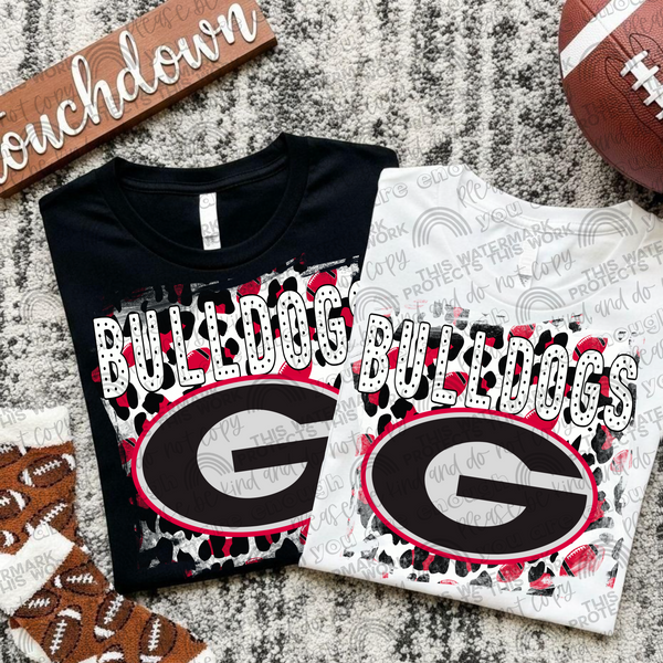 Georgia Bulldogs Leopard PNG File – Sarcastic Momma Designs