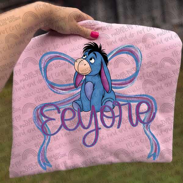 Eeyore Bow PNG File – Sarcastic Momma Designs